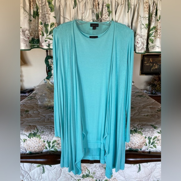J. Jill | Tops | J Jill Wearever Duster And Tank Duo Nwot Seafoam Green ...